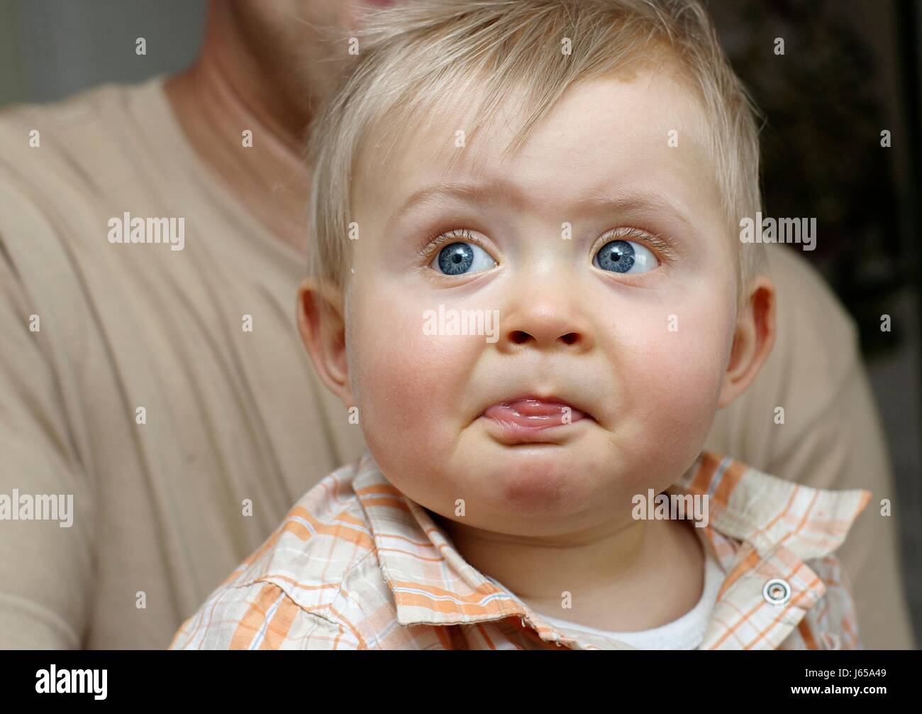 baby mcht speaking tutorial Stock Photo - Alamy
