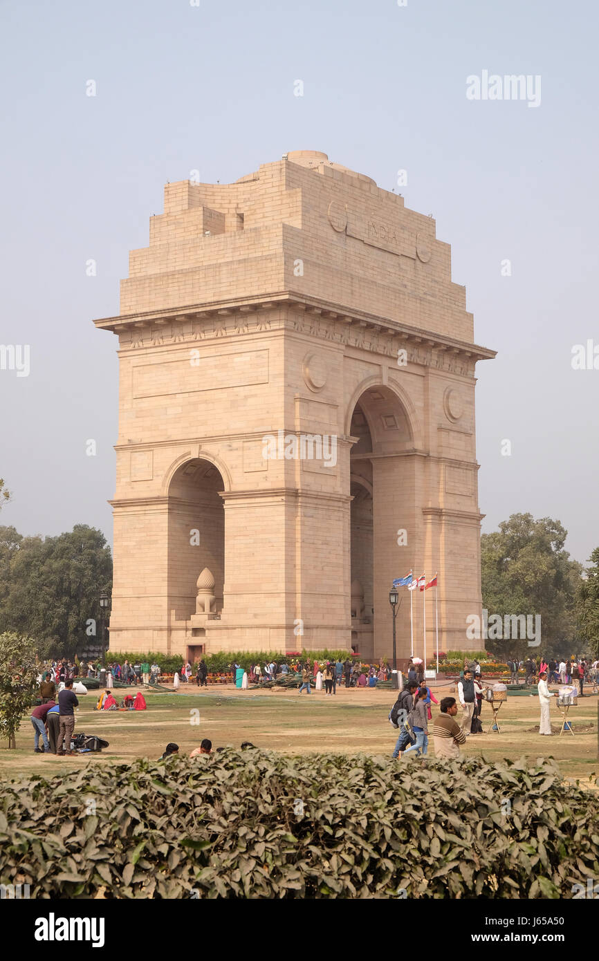 The Indian gate on February, 13, 2016, Delhi, India. The Indian gate is ...