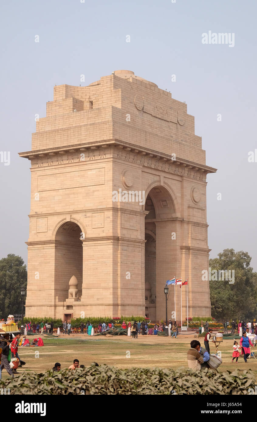 The Indian gate on February, 13, 2016, Delhi, India. The Indian gate is ...