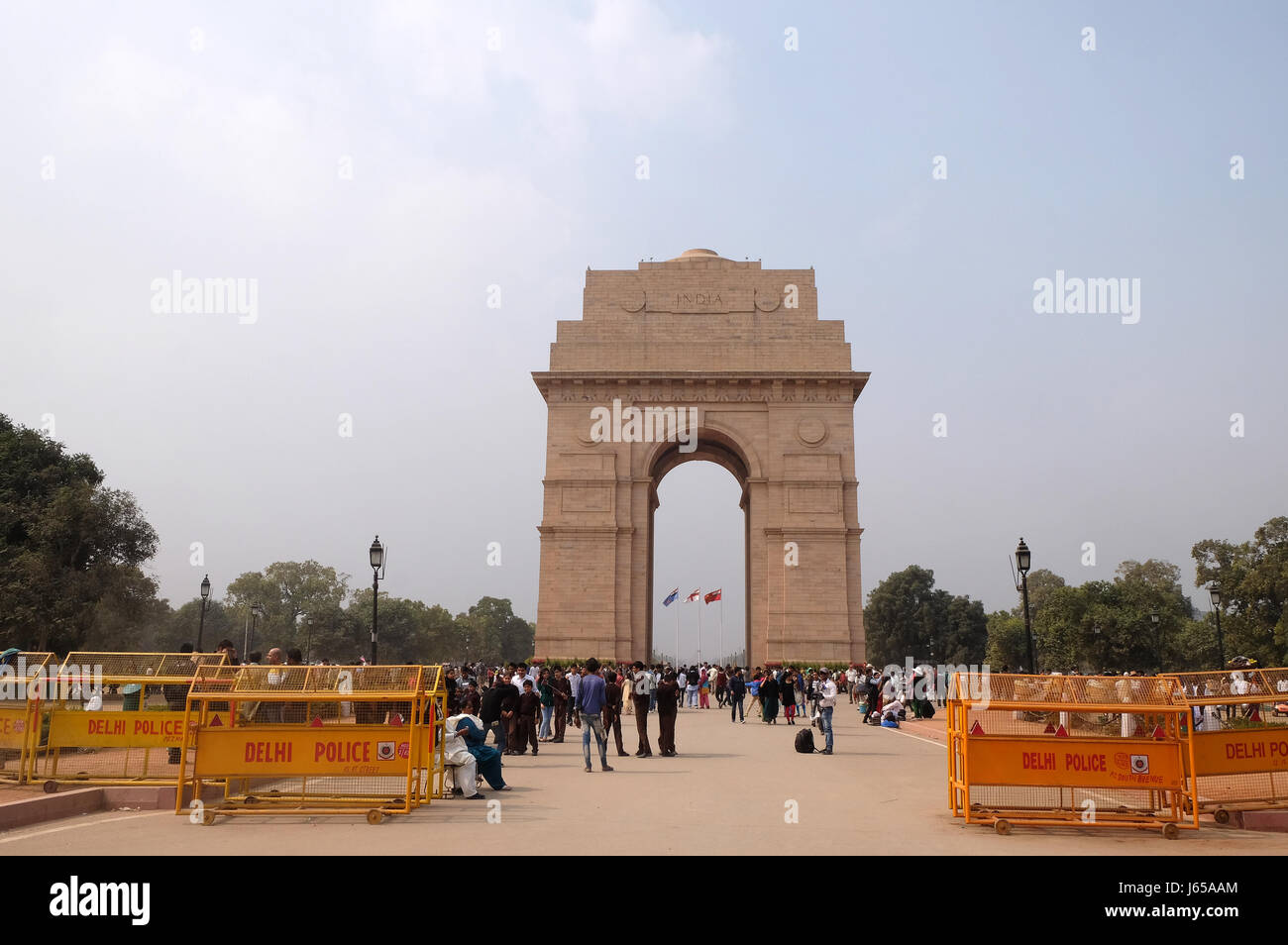 The Indian gate on February, 13, 2016, Delhi, India. The Indian gate is ...
