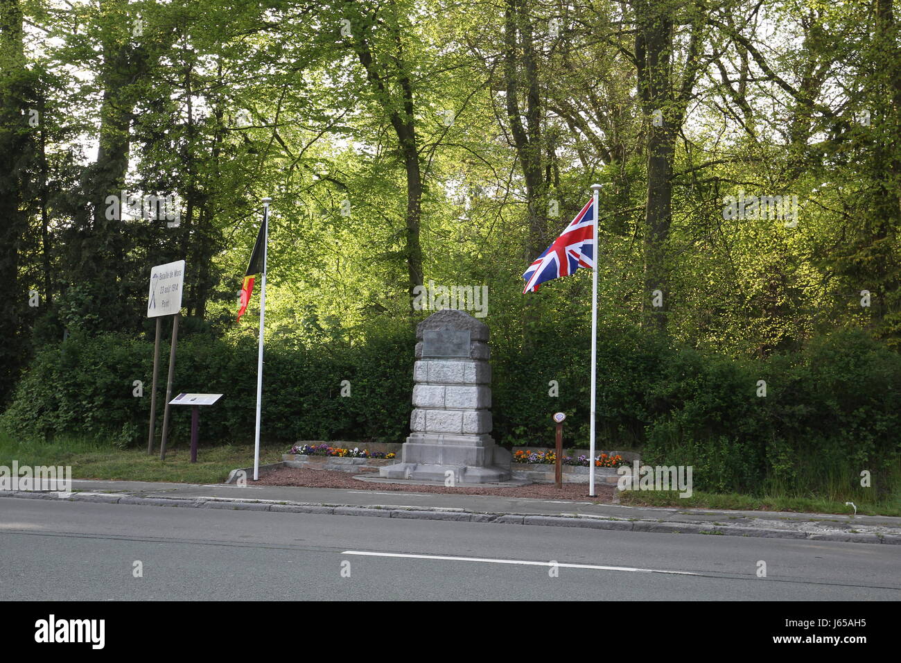 Memorial in Casteau, Belgium where the first and last casualty of the ...