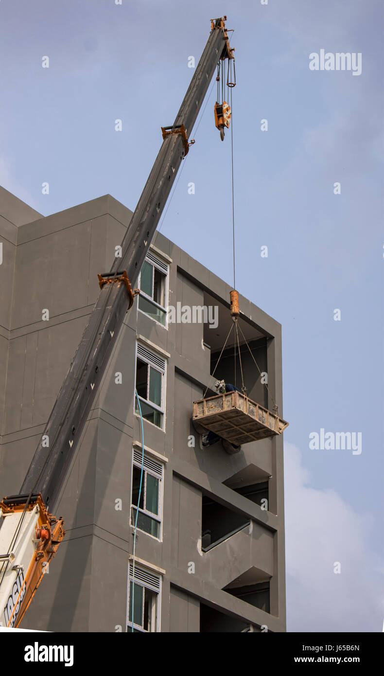 Crane truct move object in construction site Stock Photo - Alamy