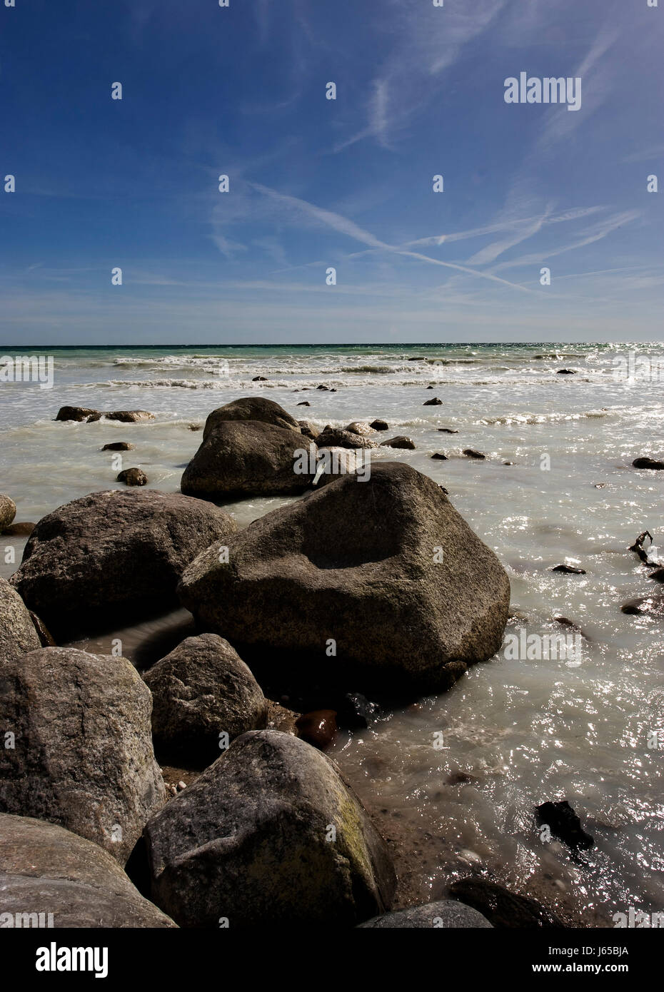 stone beach seaside the beach seashore coast salt water sea ocean water ...