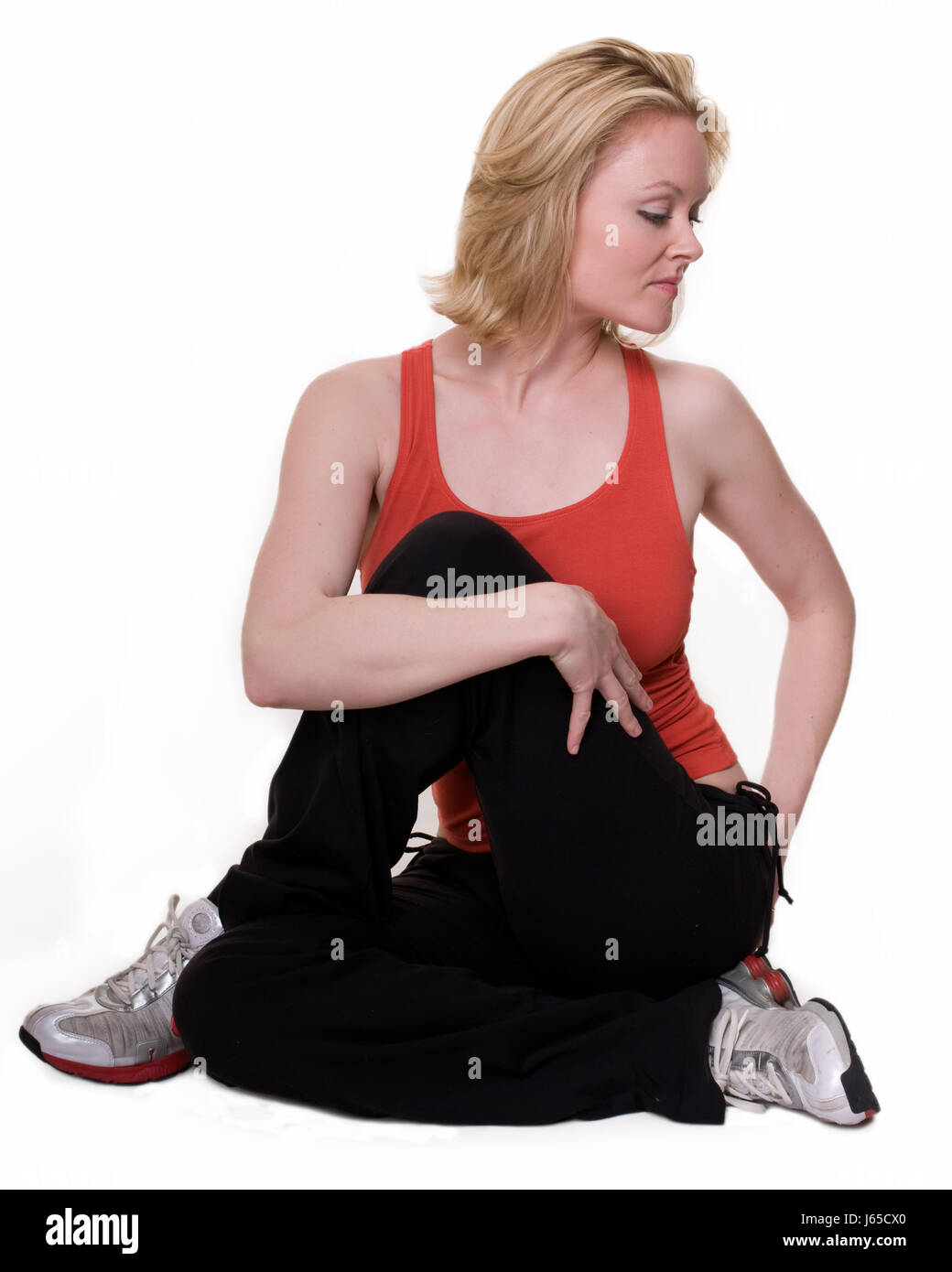 woman strain stretching fitness woman health build lifestyle strong ...