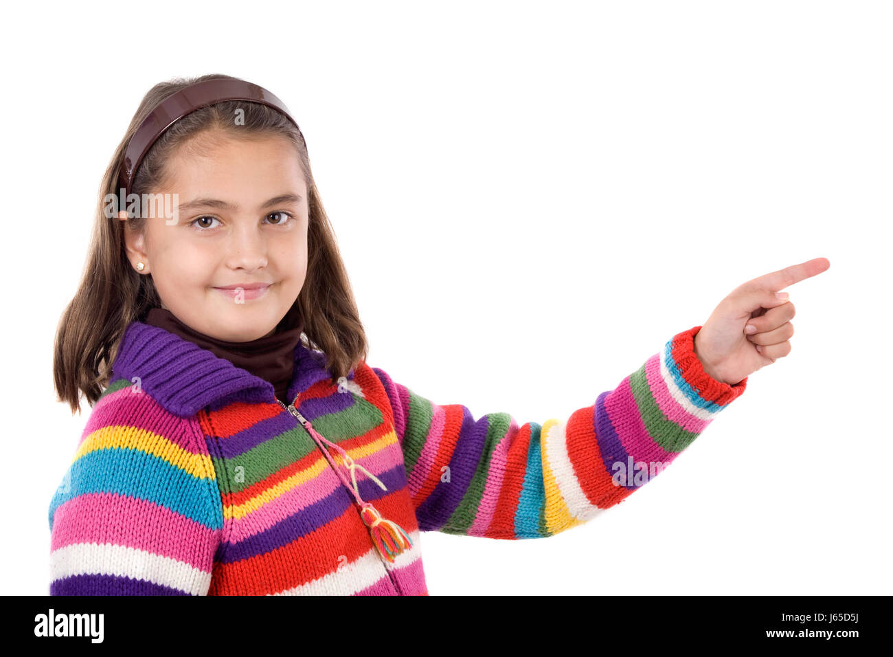 adorable pointing girl girls gesture profile humans human beings people ...