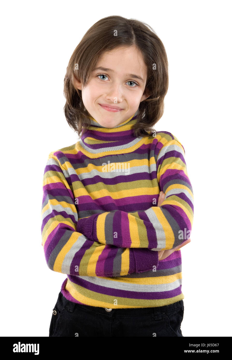 adorable arms crossed girl girls gesture blue humans human beings ...