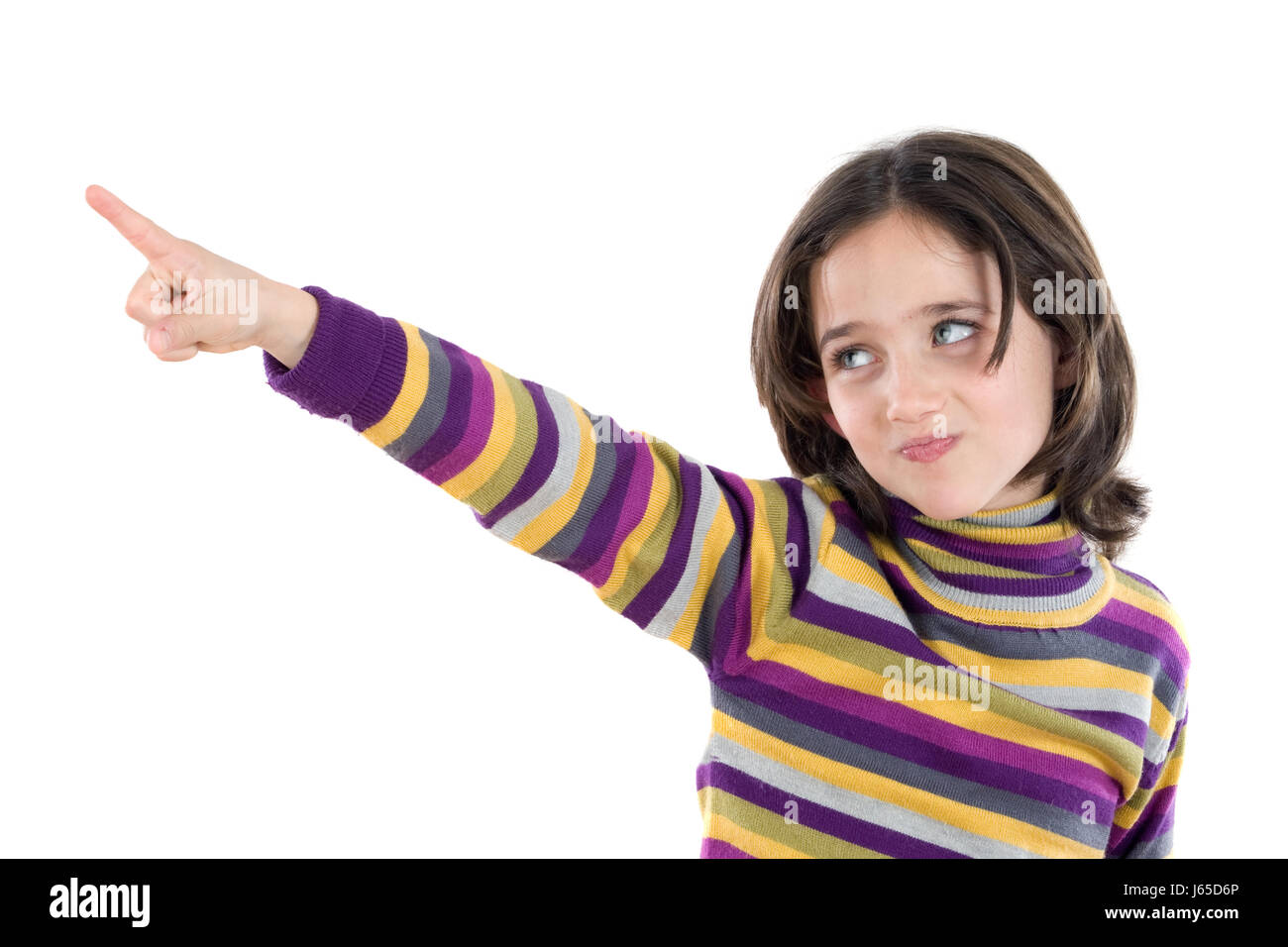 finger brown brownish brunette pointing girl girls gesticulate gesture ...