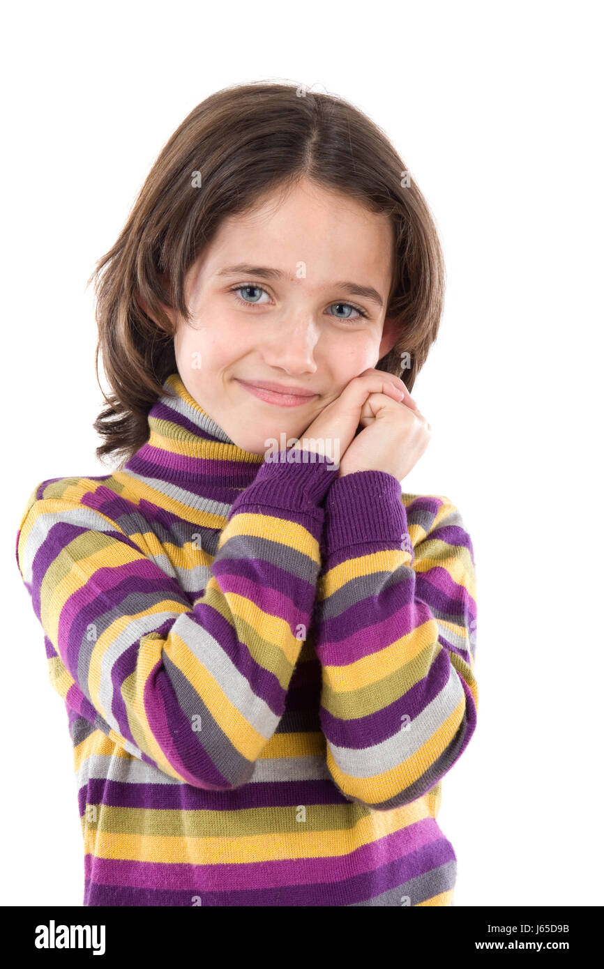 portrait adorable child girl girls gesture blue humans human beings ...