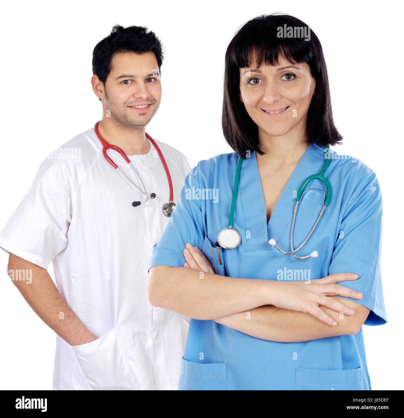 Couple medical workers isolated hi-res stock photography and images - Alamy