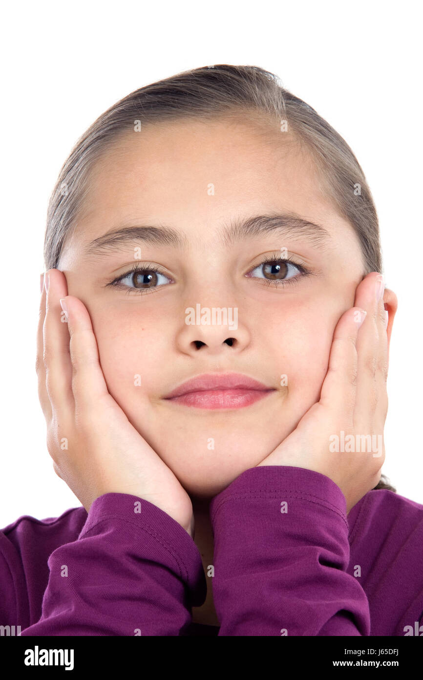 portrait child girl girls gesture humans human beings people folk ...