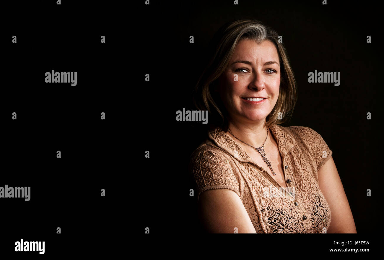 woman lady female closeup portrait person adult adults woman laugh ...
