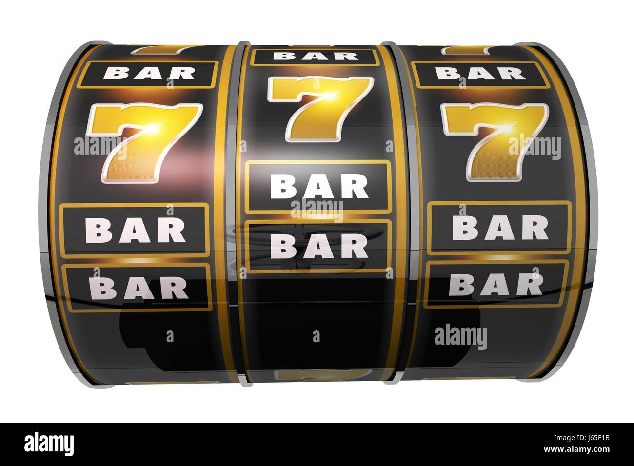Casino Slot Machine Drum Isolated on Solid White Background. 3D Render ...