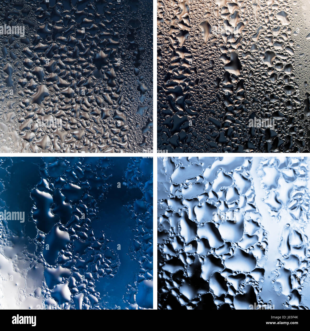 closeup four versed abstract photos glassy water drop drip drops ...