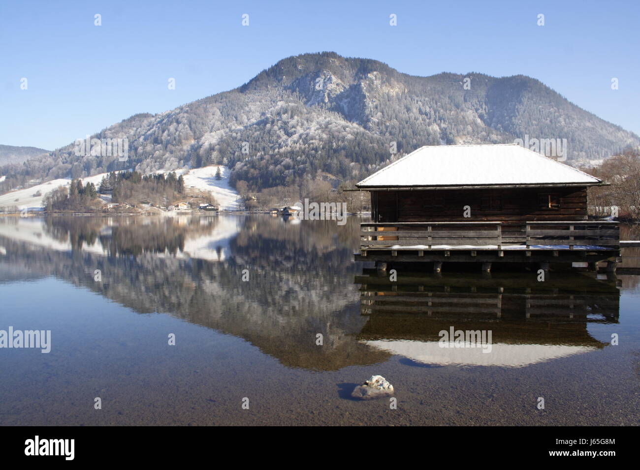 mountains winter ice firmament sky snow salt water sea ocean water blue ...