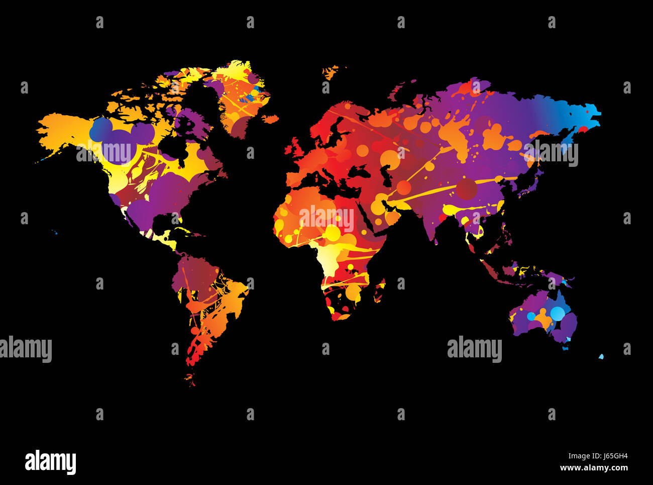 rainbow abstract globe planet earth world map atlas map of the world ...