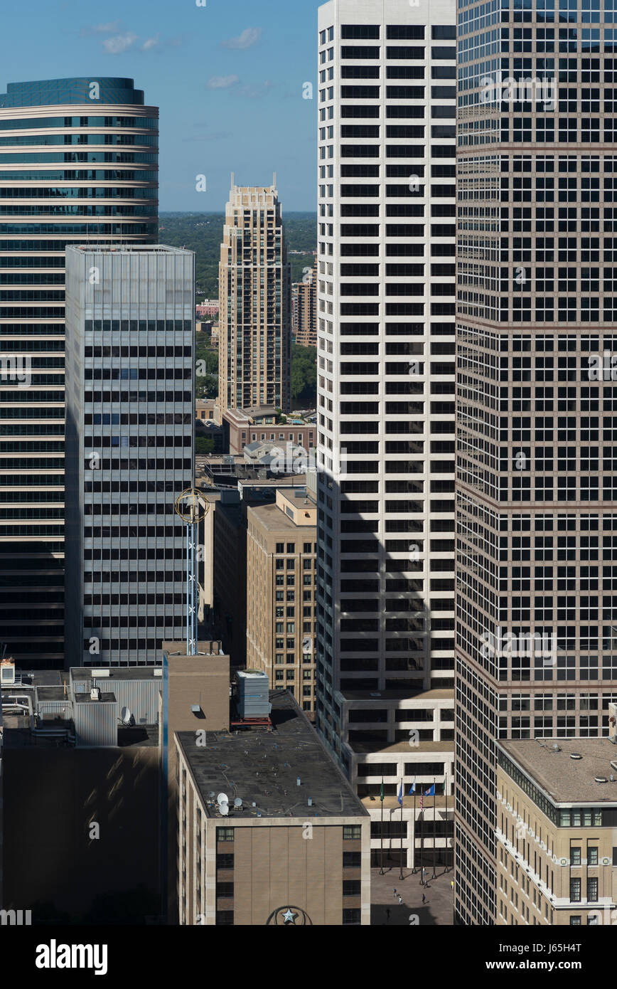 Modern office buildings at Downtown Minneapolis, Hennepin County ...