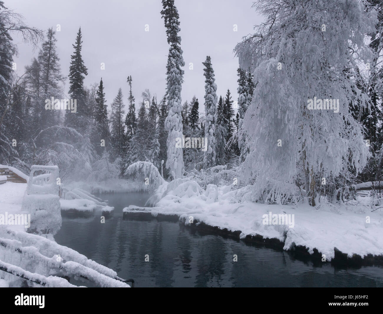 Liard river hot springs in winter hi-res stock photography and images ...
