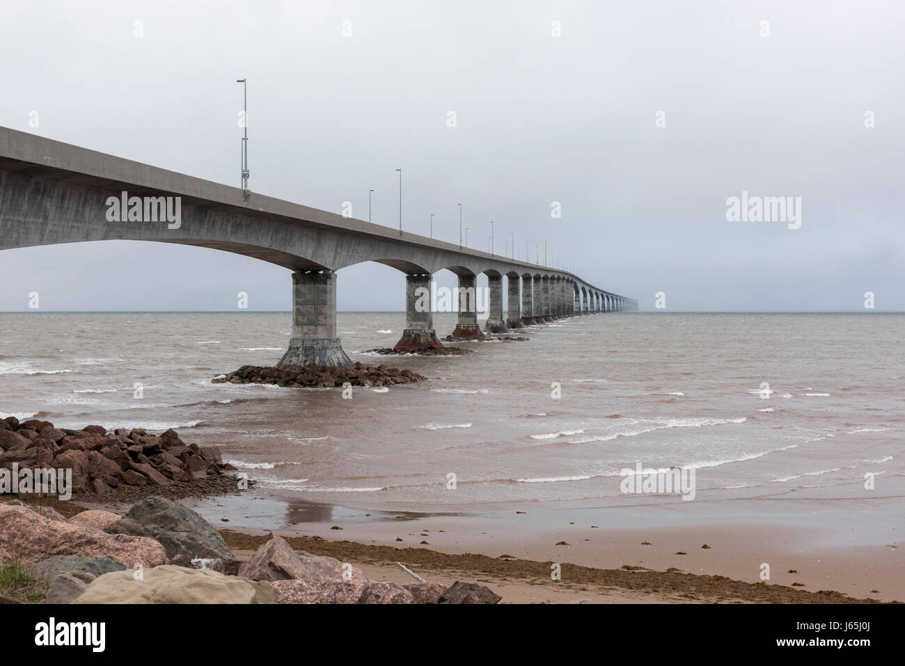 Confederation Bridge spans the Abegweit Passage, New Brunswick, Canada ...