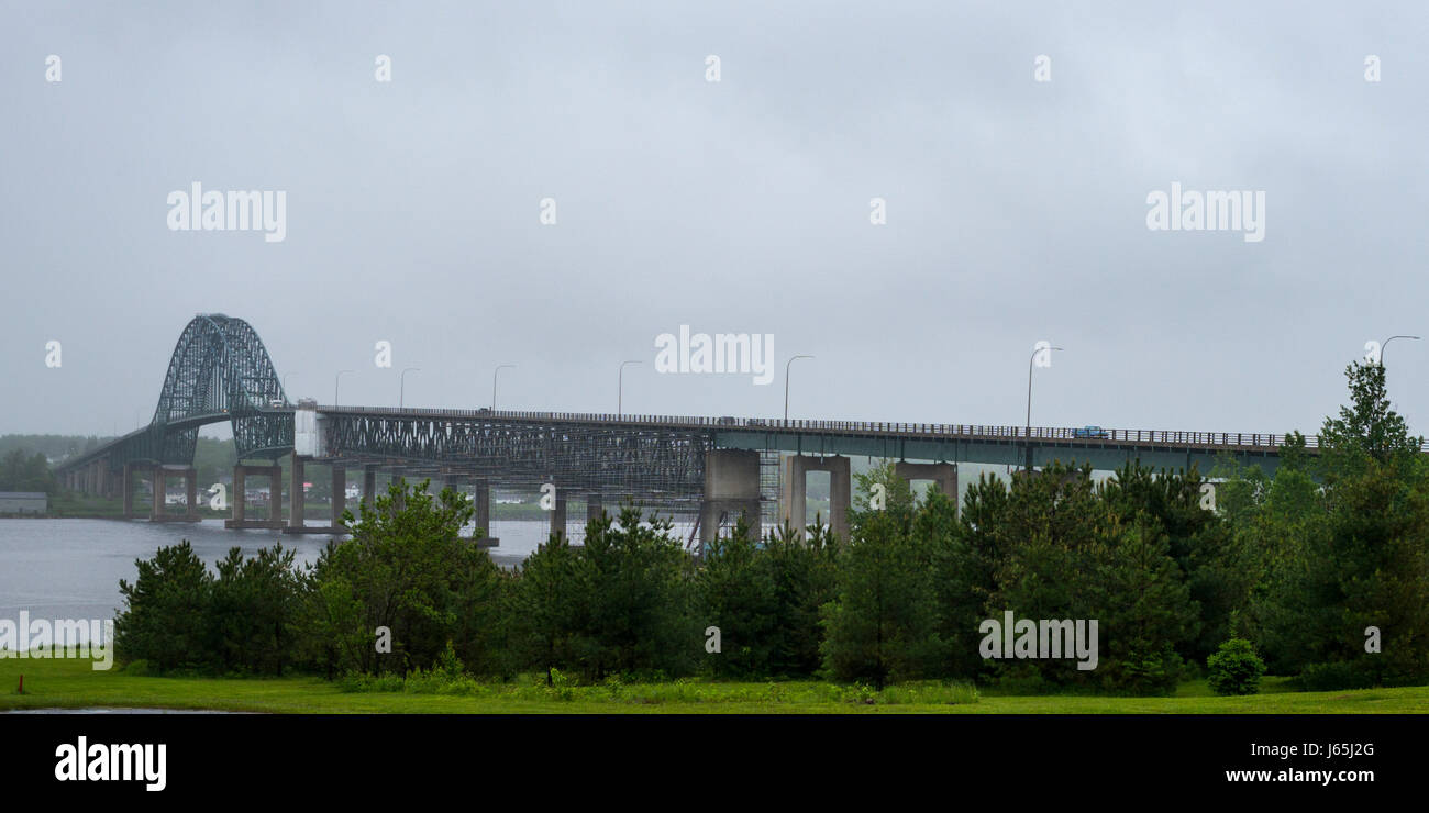 Miramichi Bridge crossing the Miramichi River, Newcastle, Miramichi ...