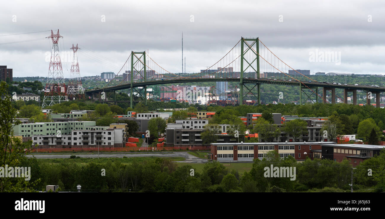 View of A. Murray MacKay Bridge, Dartmouth, Nova Scotia, Canada Stock ...