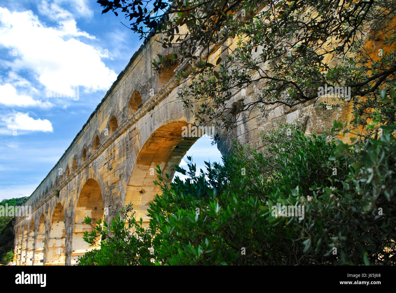 bridge roman aqueduct conduit old travel architectural monument stone ...