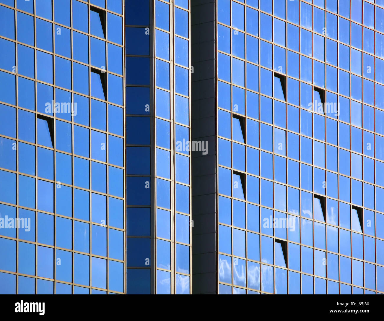 modern modernity facade glazed building blue house building glass ...
