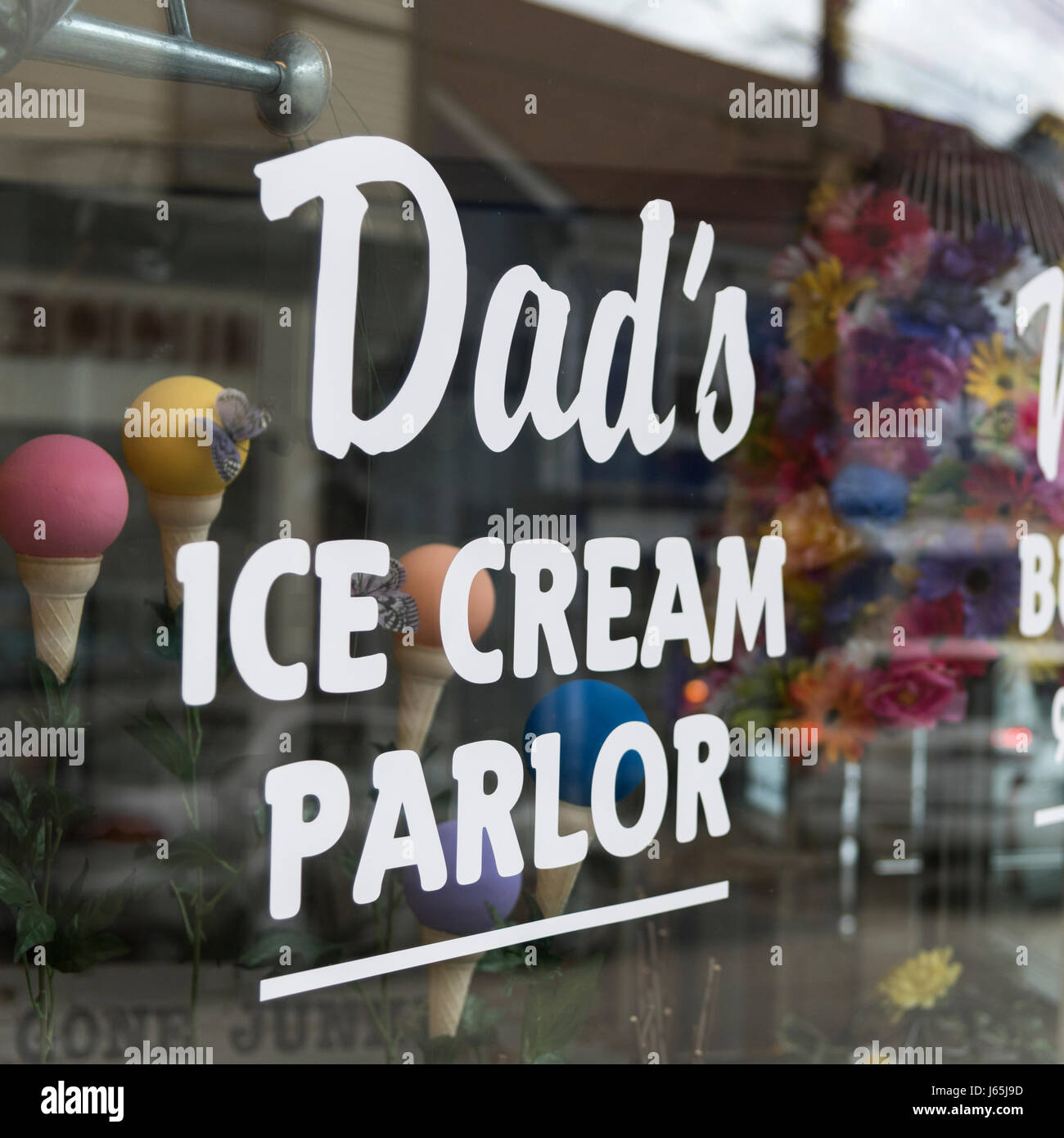 Ice cream parlor sign, Lunenburg, Nova Scotia, Canada Stock Photo - Alamy
