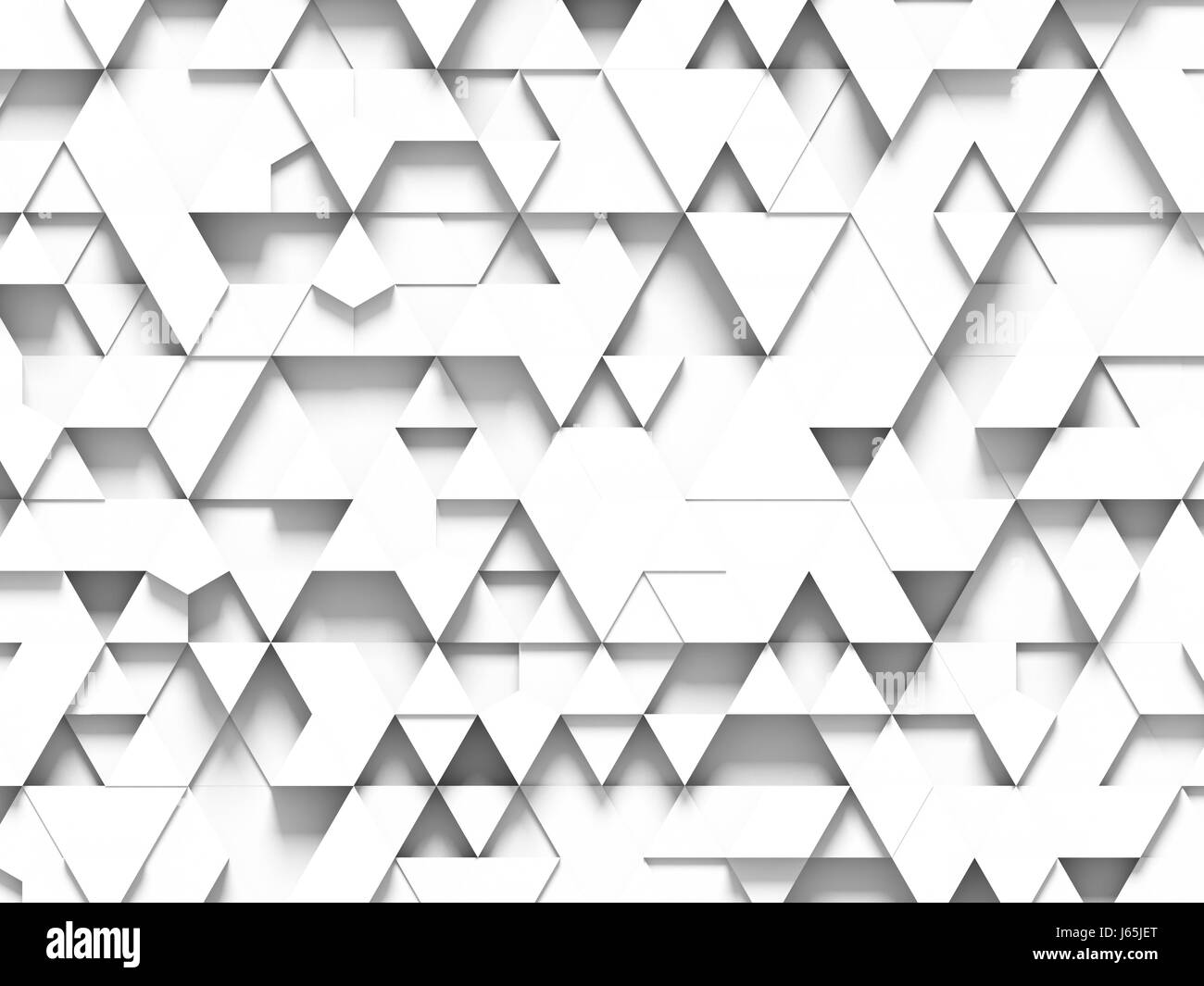 equilateral triangles - white abstract background with shadows - 3d ...