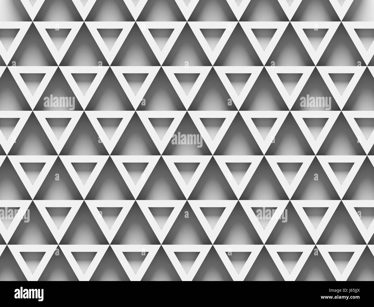 equilateral triangles - white abstract background with shadows - 3d ...