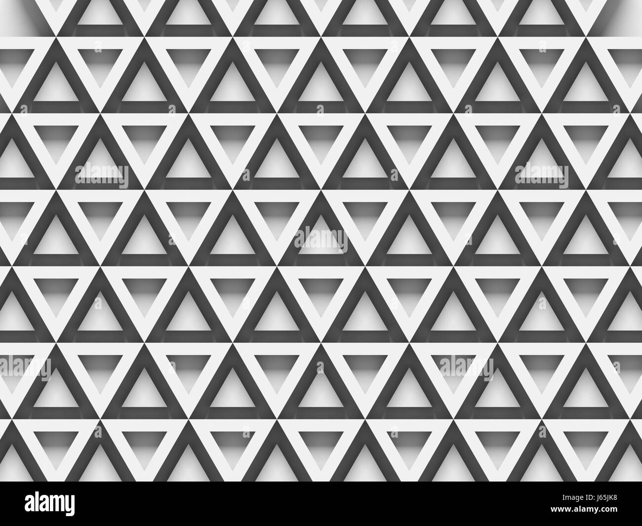 equilateral triangles - white abstract background with shadows - 3d ...