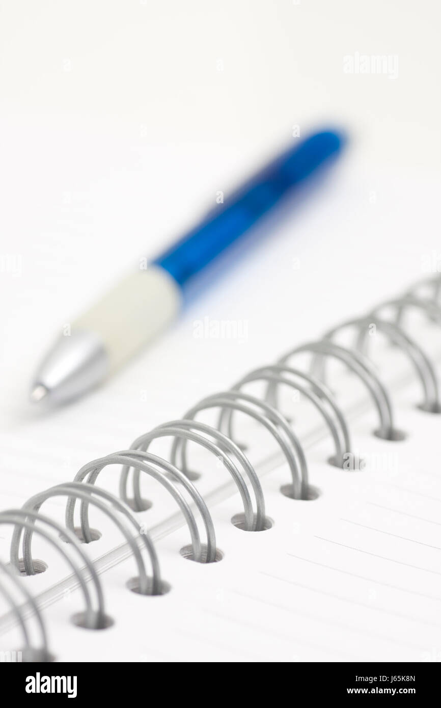 blue spiral notebook notepad sheet of paper paper pen style pencil blue ...