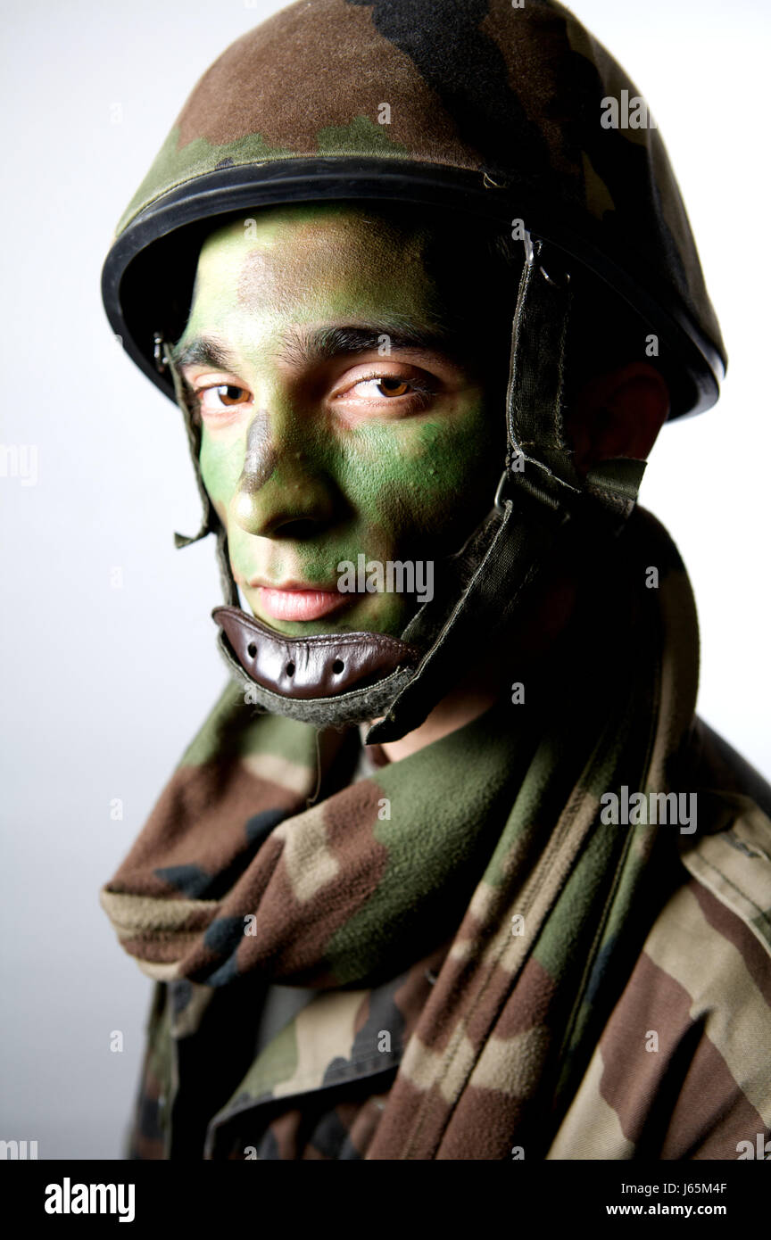 soldier uniform camouflage helmet make-up humans human beings people ...