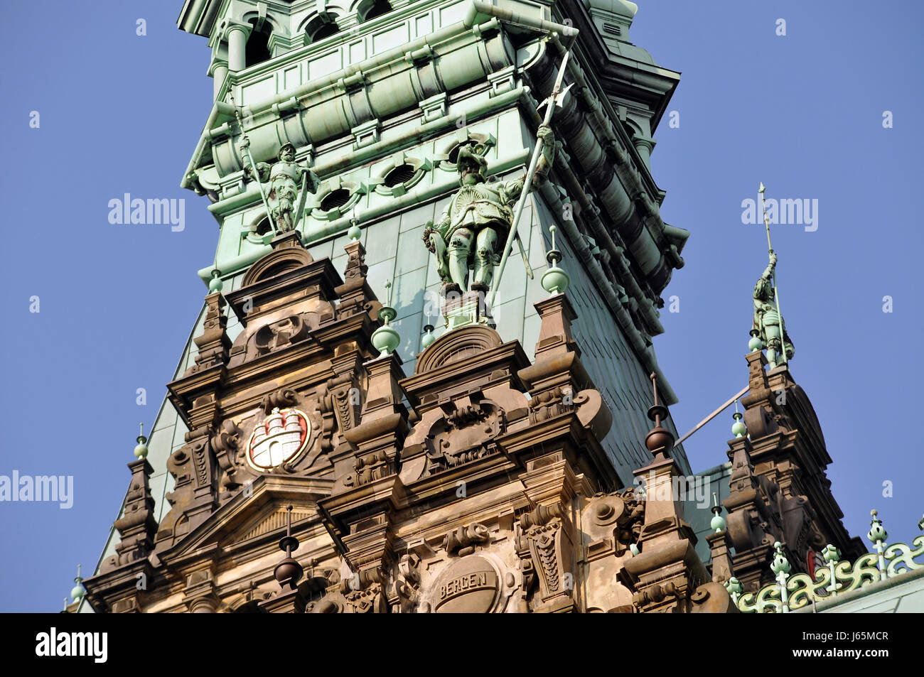 Hamburg rathaus architecture detail city hall hi-res stock photography ...