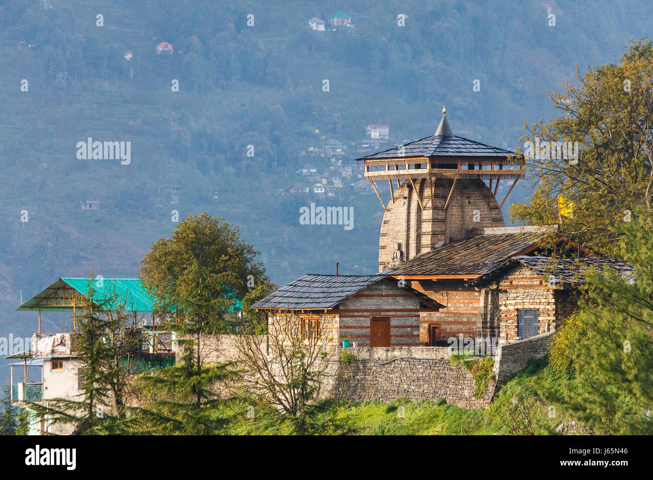 Murlidhar Krishna Temple in Naggar, Himachal Pradesh, India Stock Photo ...