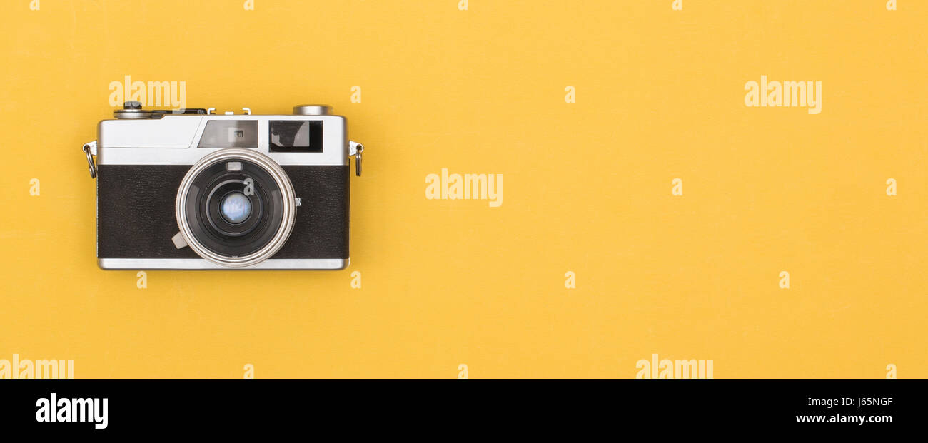retro camera banner Stock Photo - Alamy