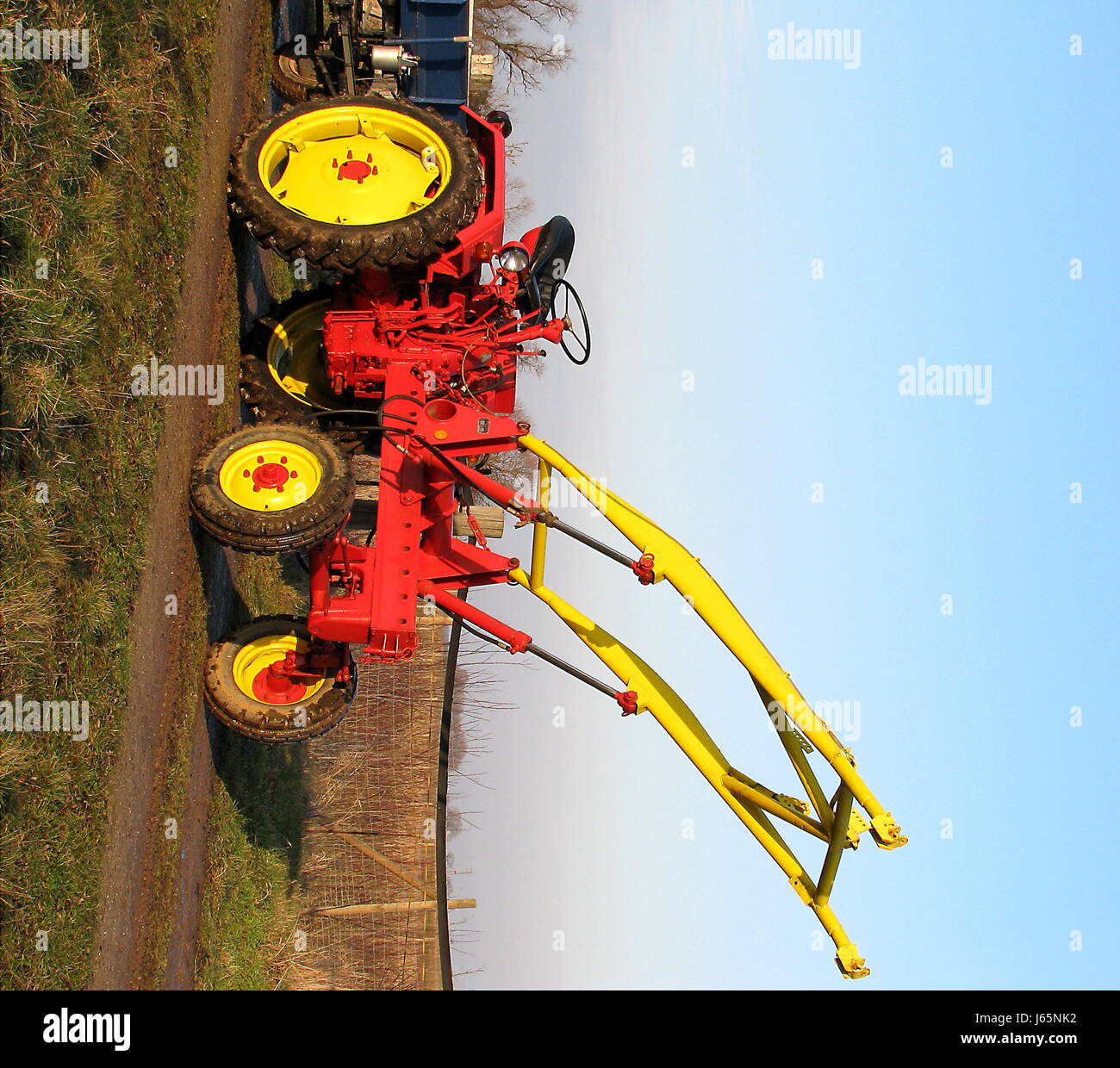 agriculture farming old-timer tractor front-loader old new agriculture ...