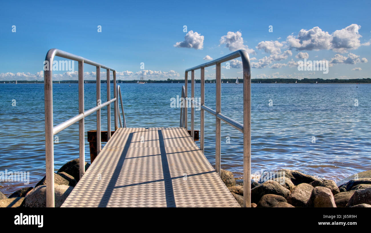 horizon water baltic sea salt water sea ocean bridge coast bathing ...
