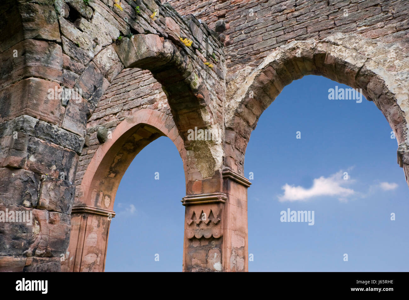 arc wall ruin monastery style of construction architecture ...