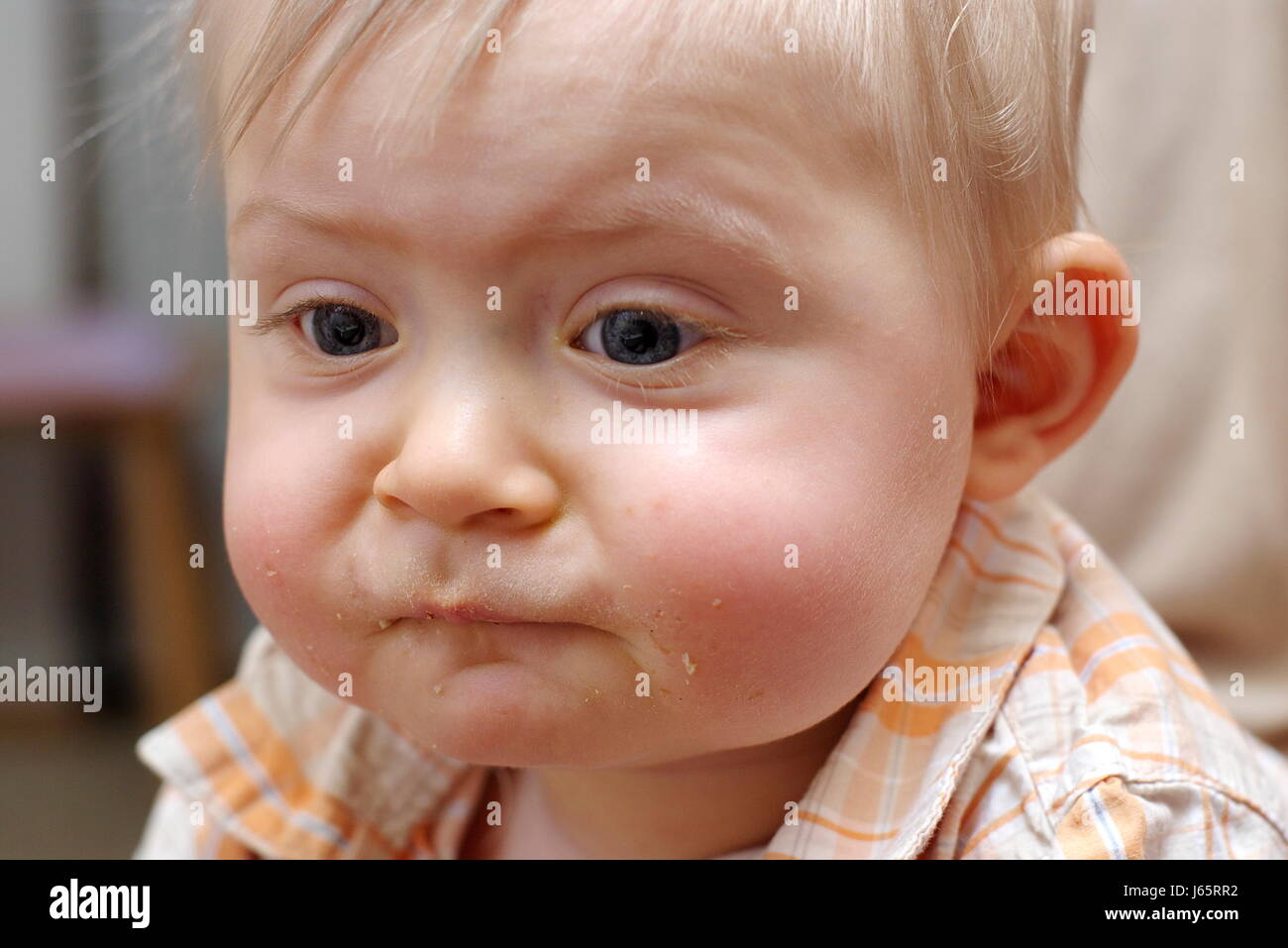 hunger baby daubs full young younger eating eat eats blond toddler ...