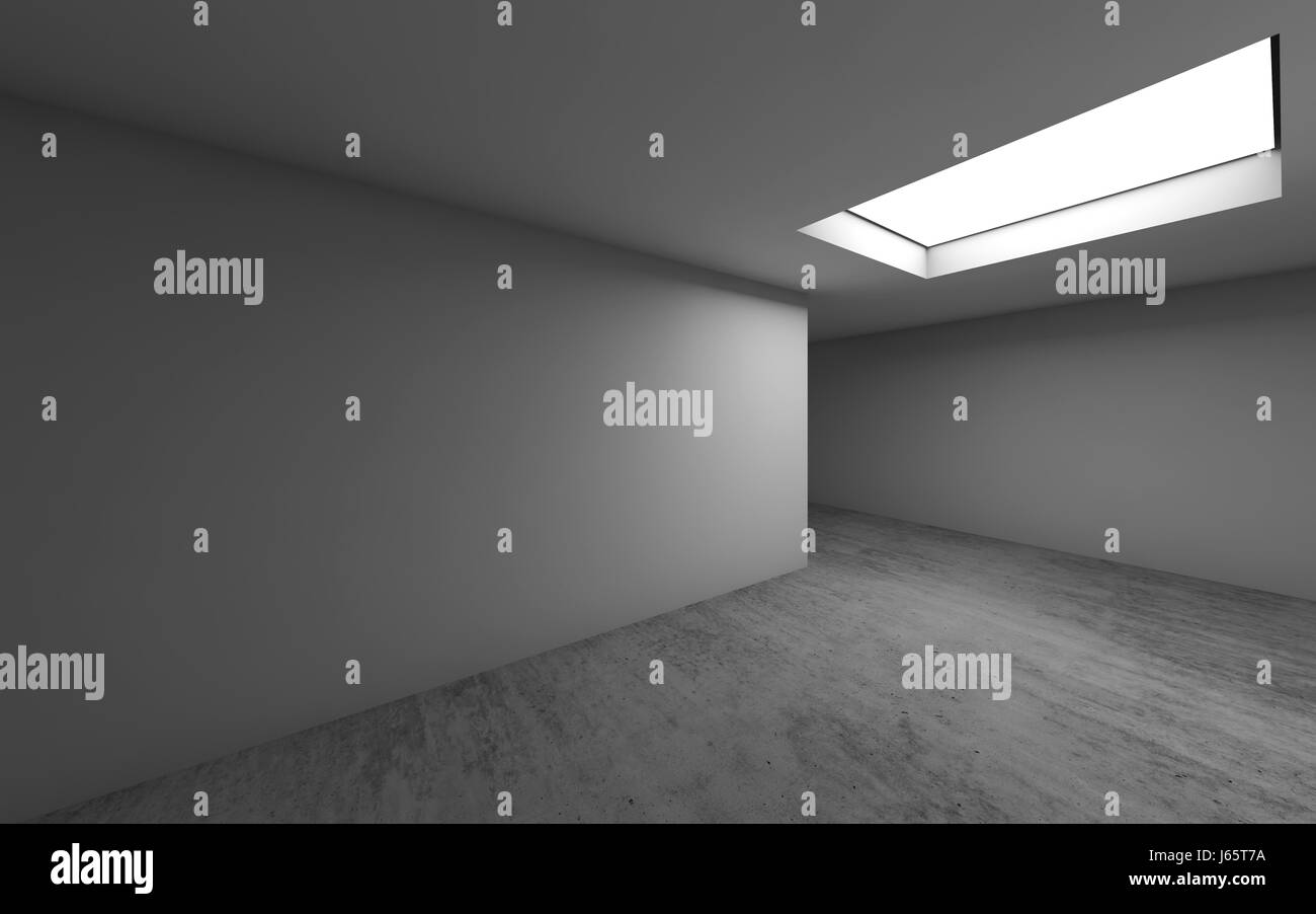 Abstract contemporary architecture template, empty room interior ...