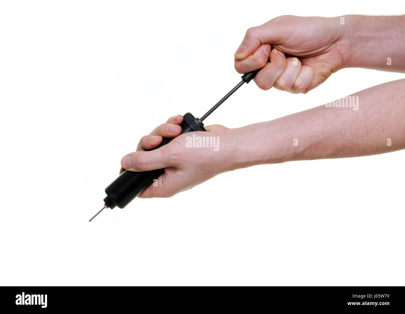 hand possession holding air pump hand sport sports closeup black ...