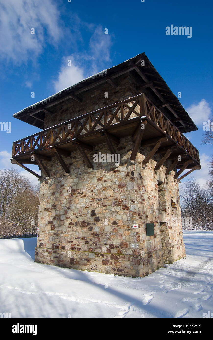 roman limes fortification snow tower historical story winter ...