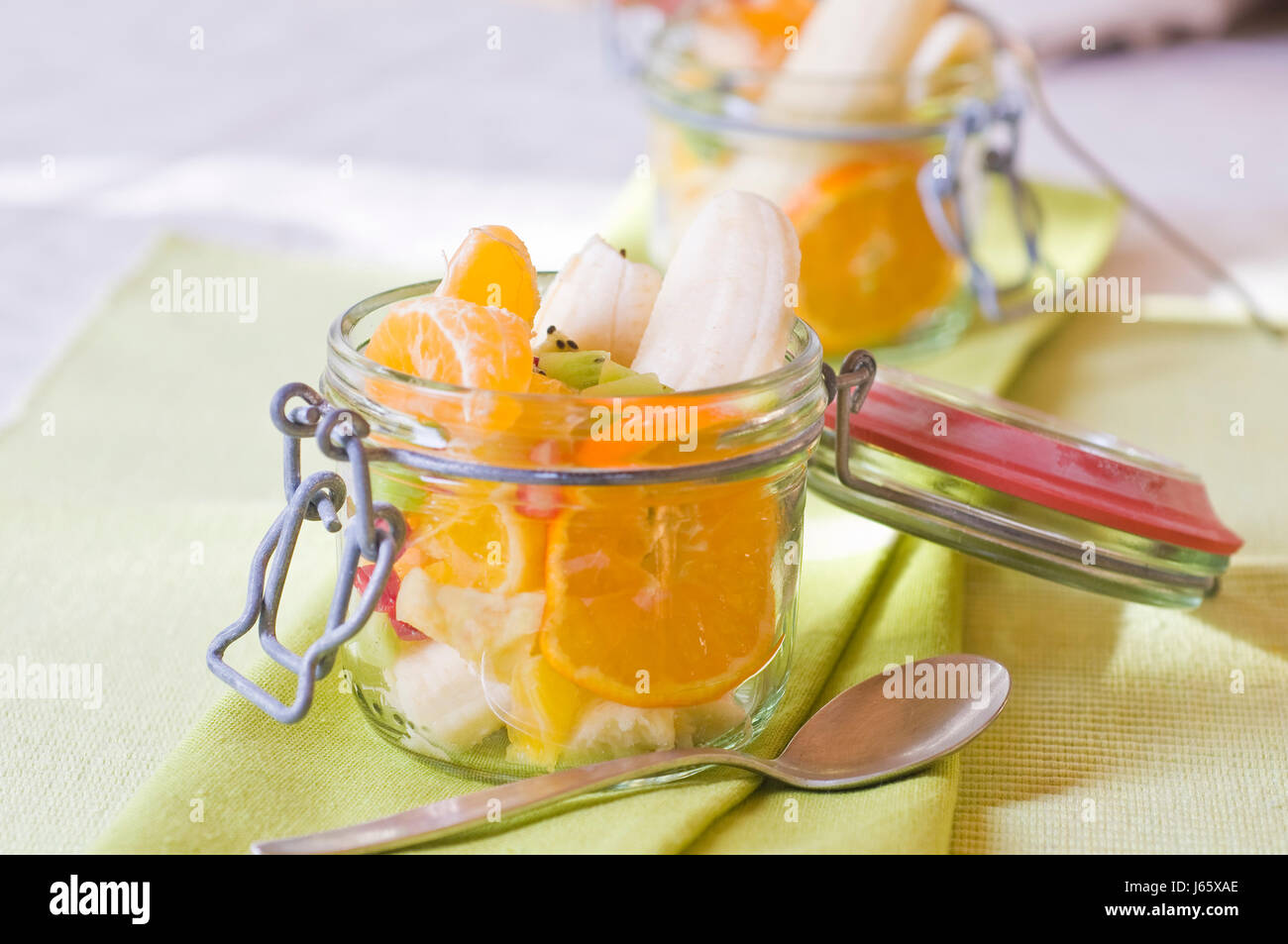fruit salad in a preserving jar Stock Photo - Alamy