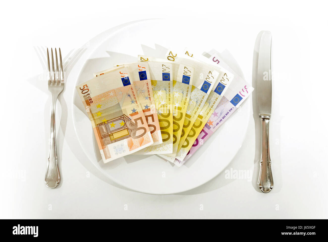 bank notes greed for money eating eat eats money cutlery studio ...