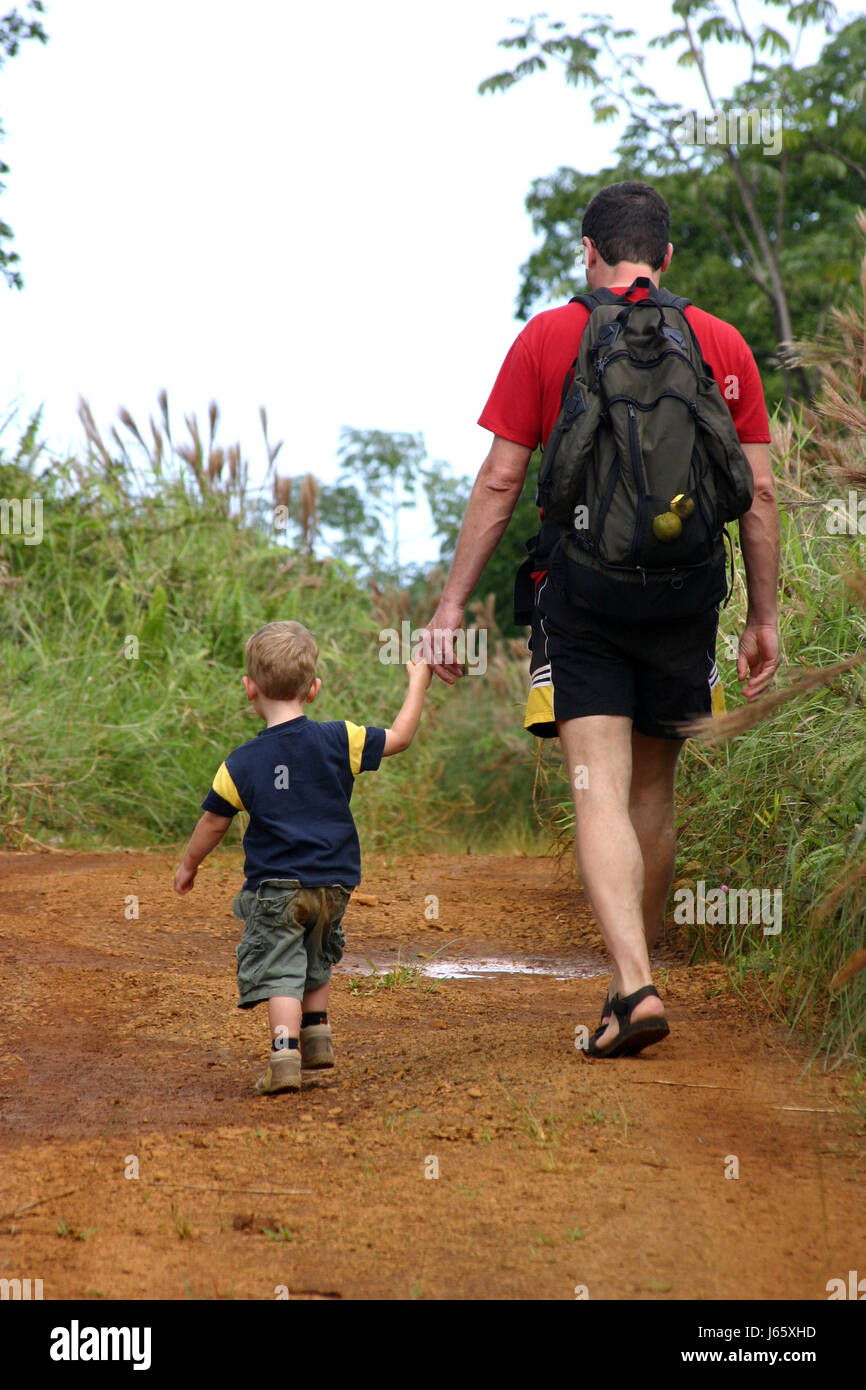 lifestyle hike go hiking ramble son small tiny little short boy lad ...