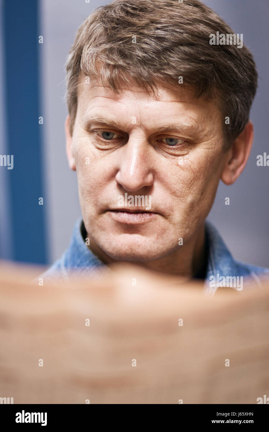 newspaper journal male masculine portrait person read man newspaper ...