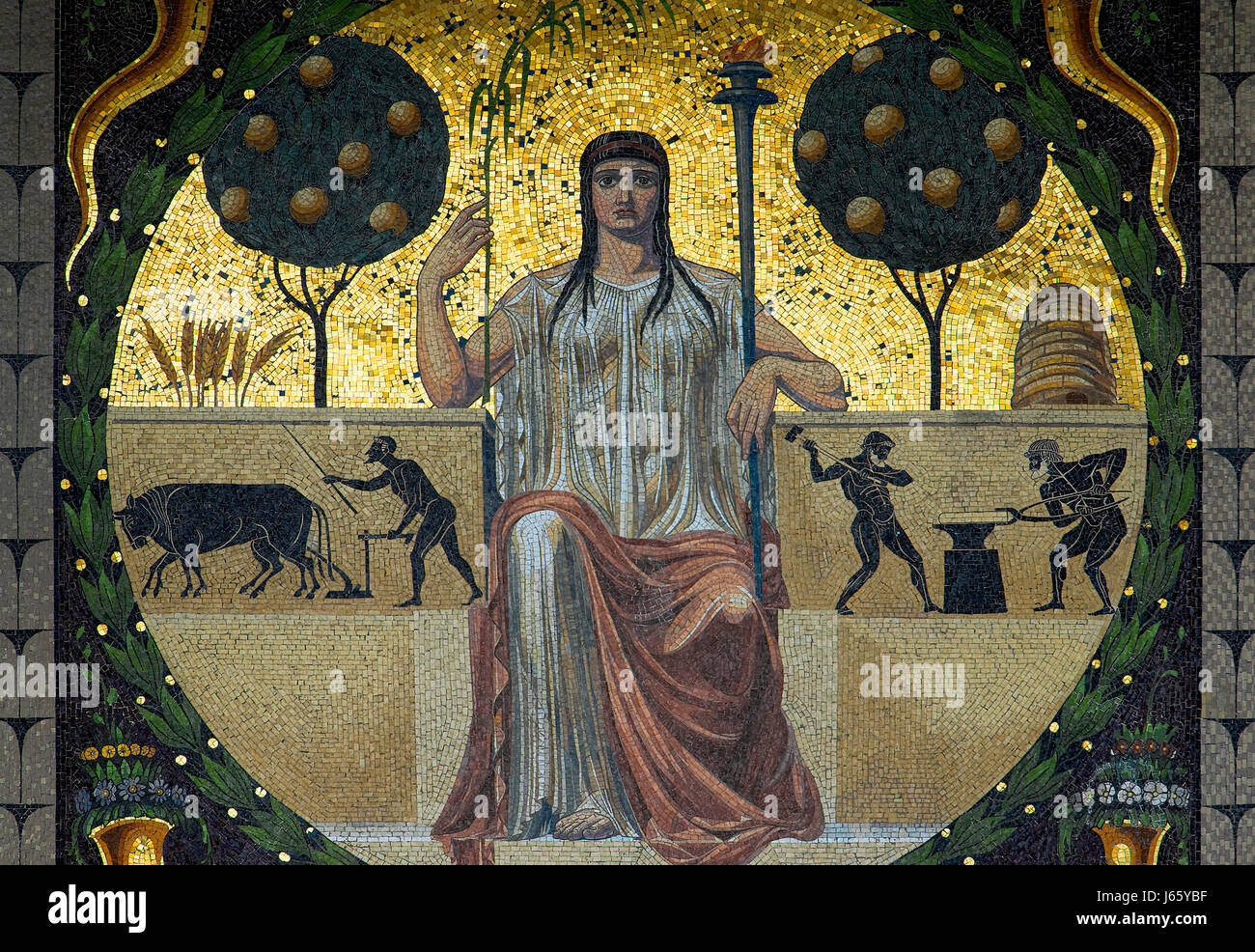 art painting munich mosaics mosaic continuous-tone image paintings art ...