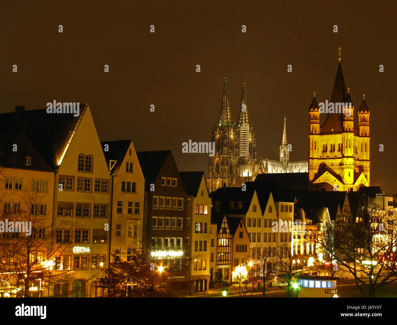 cologne's old town in the evening Stock Photo - Alamy