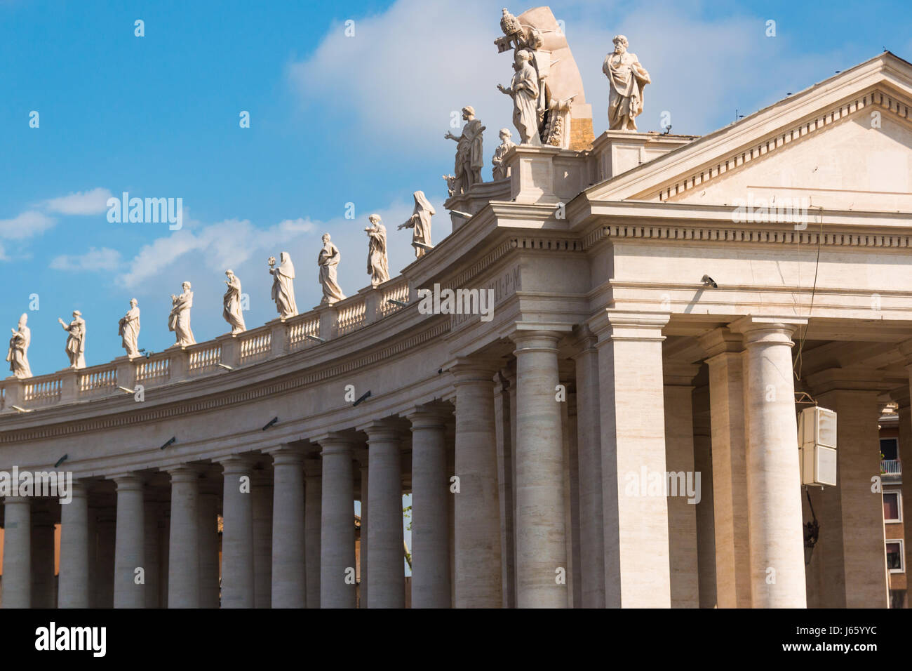 Columns next to Basilica di San Pietro, Vatican, Rome, Italy Stock ...