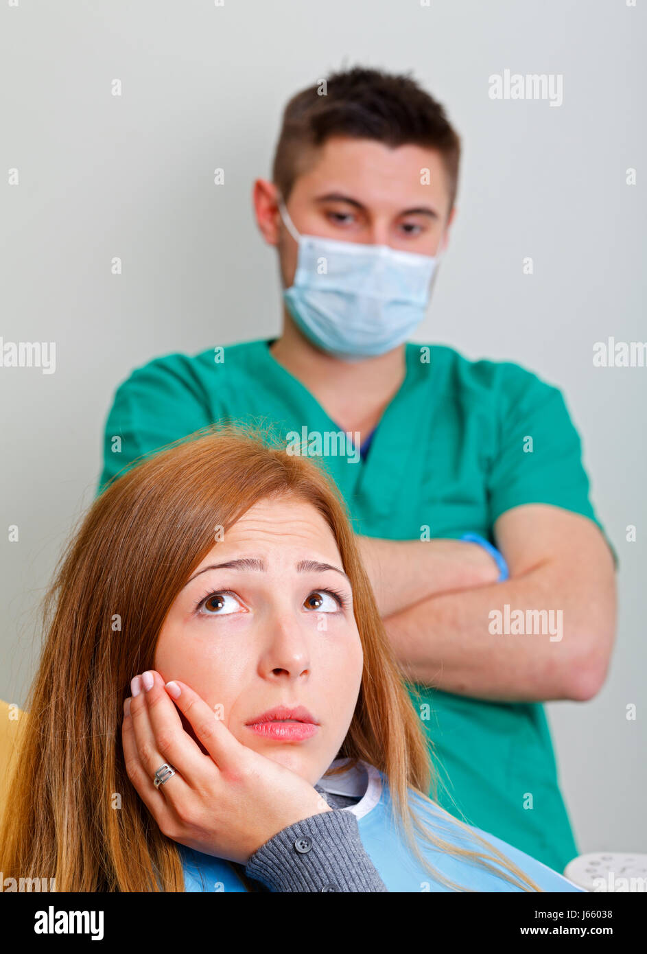Doctor and unhappy patient and surgery hi-res stock photography and ...